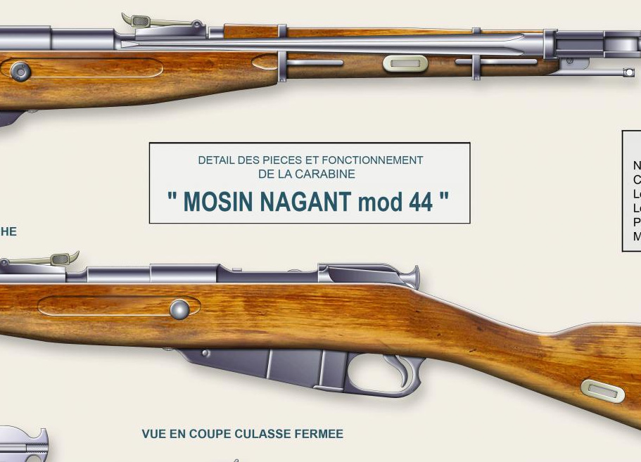 MOSIN NAGANT Modèle 44 – artarmes.com | Posters techniques d'armes