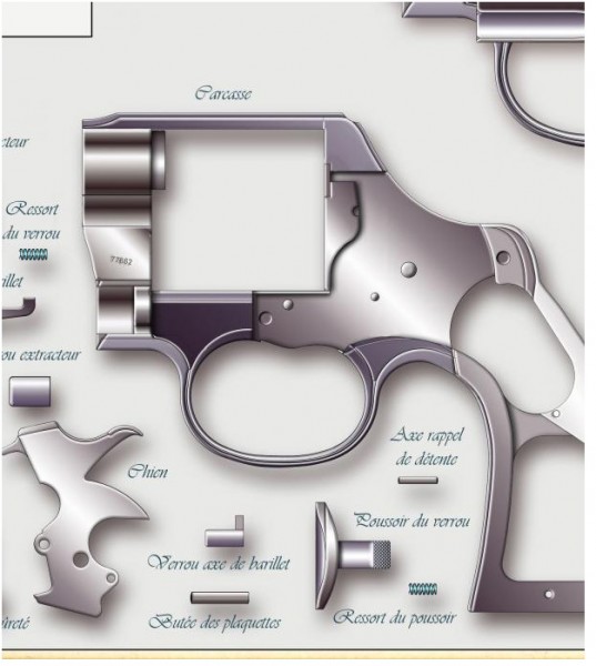 COLT NEW SERVICE Modèle 1917 - artarmes.com | Posters techniques d'armes